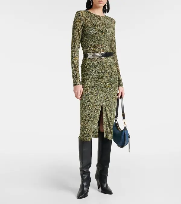 Isabel Marant Étoile Draped Jersey Midi Skirt