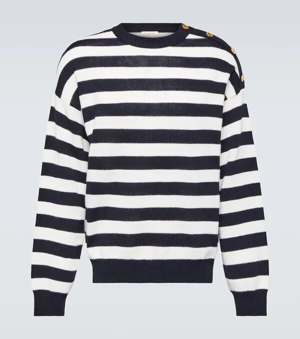 Valentino Garavani Striped Cotton And Wool Sweater - Multicoloured