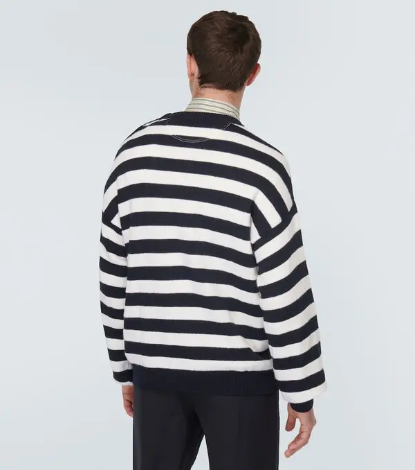 Valentino Garavani Striped Cotton And Wool Sweater - Multicoloured