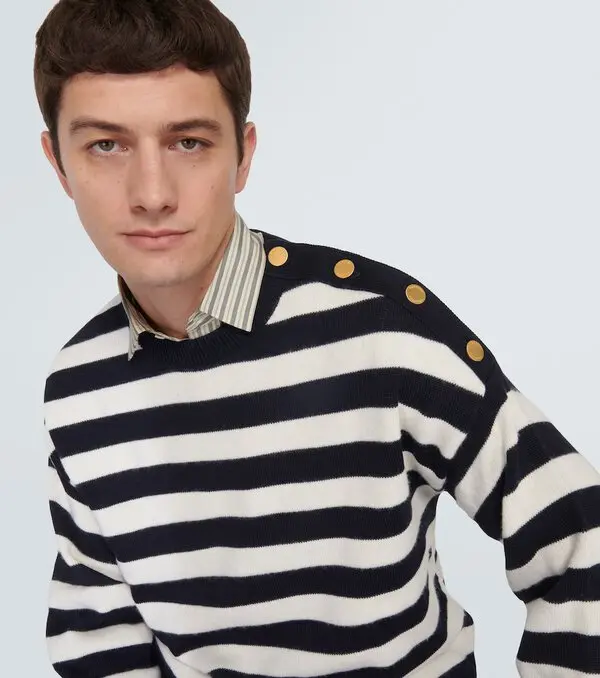 Valentino Garavani Striped Cotton And Wool Sweater - Multicoloured