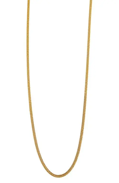 Argento Vivo Flat Cable Chain Necklace - Gold