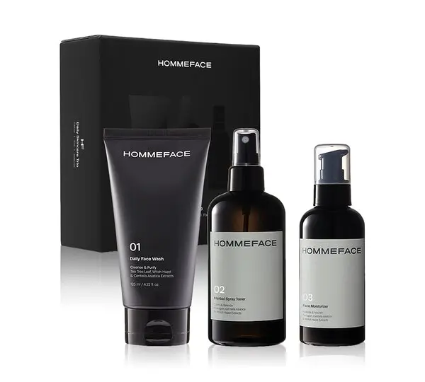 HOMMEFACE 3-step Daily Skincare Set - Heather Gray