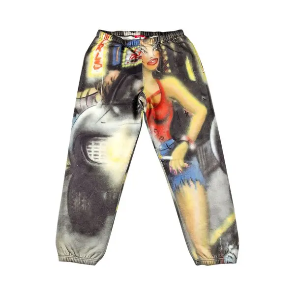 Supreme X Lady Pink Printed Sweatpants Multicolor Editorialist