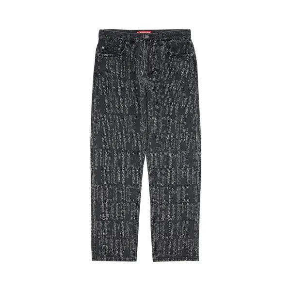 Supreme Needle Punch Regular Jean - Black
