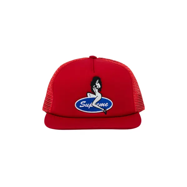 Supreme Pin Up Mesh Back 5-panel Cap - Red