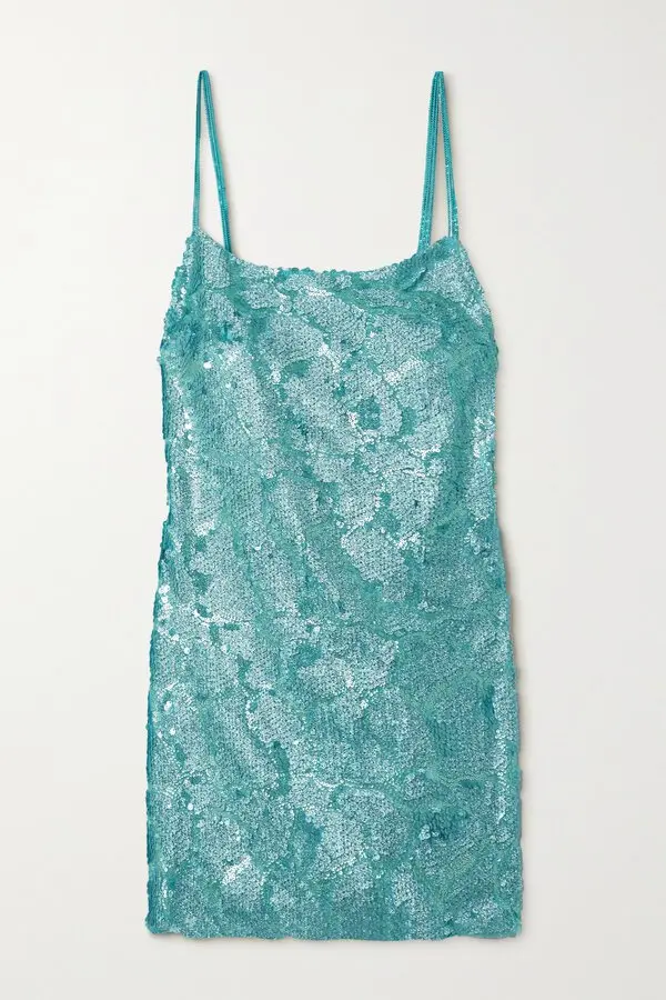 SIEDRES Yula Sequined Tulle Mini Dress