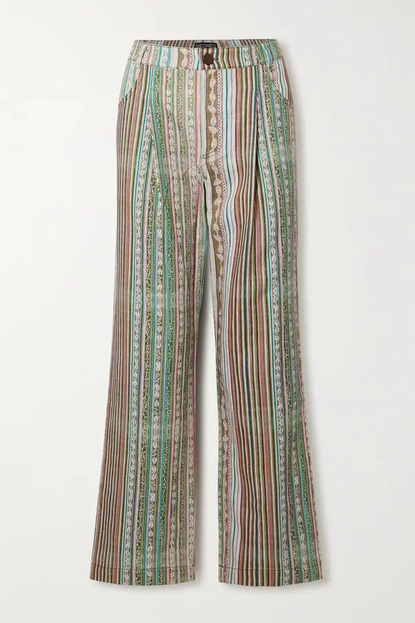 SIEDRES Mani Printed High-rise Wide-leg Jeans