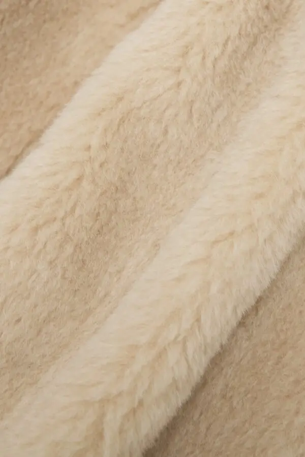 Max Mara Panno Grosgrain-trimmed Fleece Jacket - Neutrals