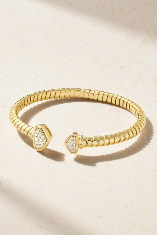 Marina B Trisolina Small 18-karat Diamond Bracelet - Gold