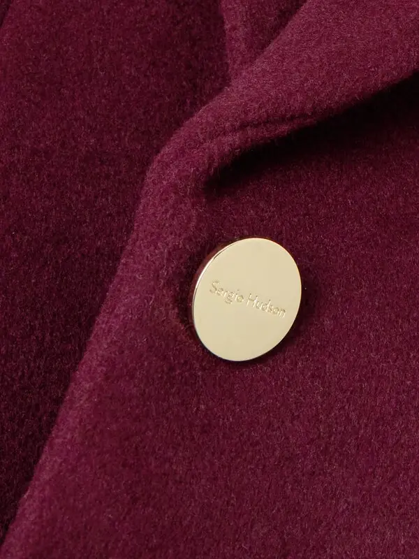 SERGIO HUDSON Wool And Cashmere-blend Blazer - Burgundy