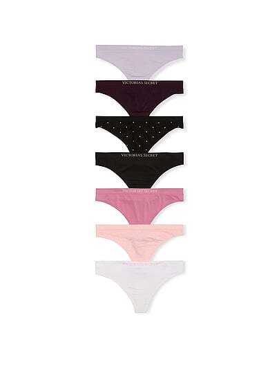 Victoria's Secret 5-pack Seamless Thong Panties - Print