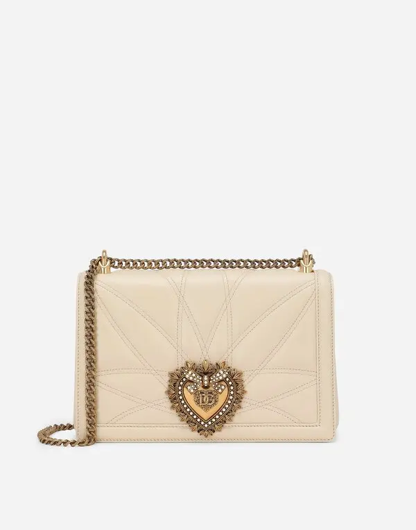 Dolce & Gabbana Large Devotion Shoulder Bag - Cream