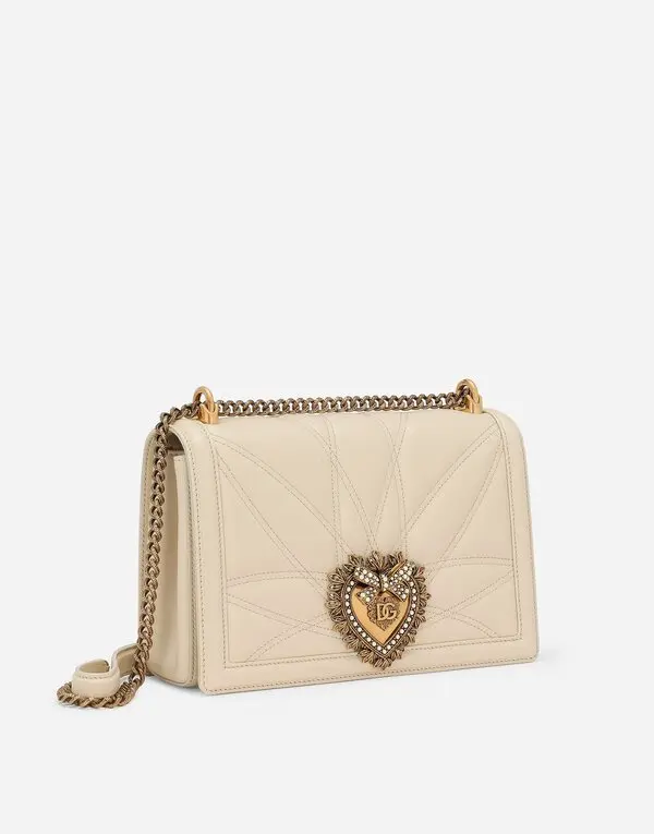 Dolce & Gabbana Large Devotion Shoulder Bag - Cream