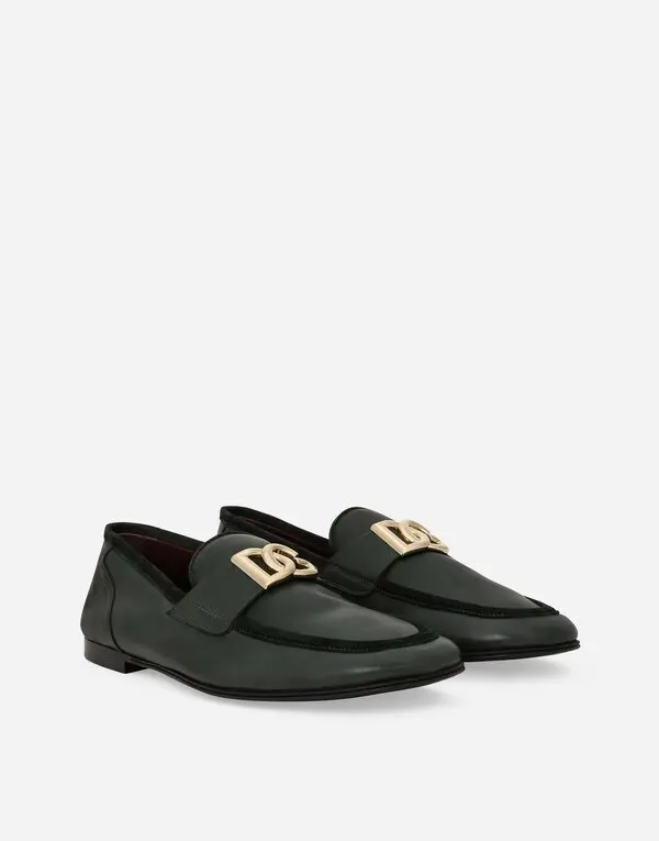 Dolce & Gabbana Calfskin Loafers With Dg Logo