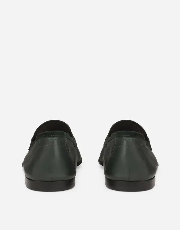 Dolce & Gabbana Calfskin Loafers With Dg Logo