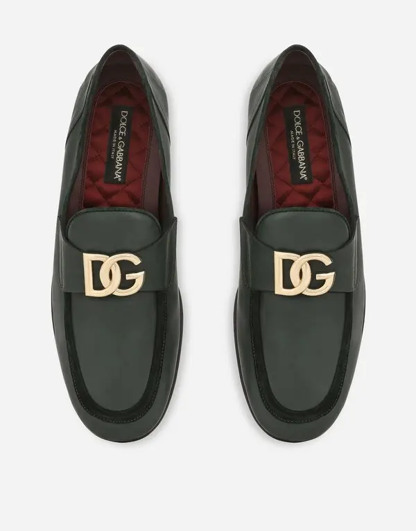 Dolce & Gabbana Calfskin Loafers With Dg Logo