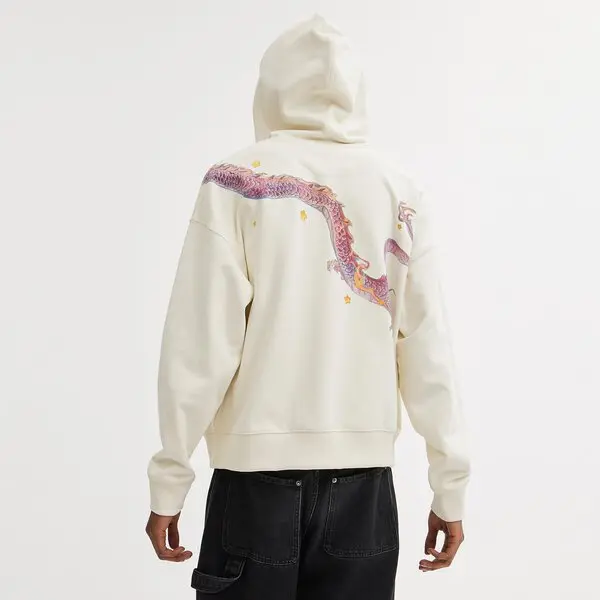 Coach New Year Hoodie Sweatshirt With Dragon - Cream