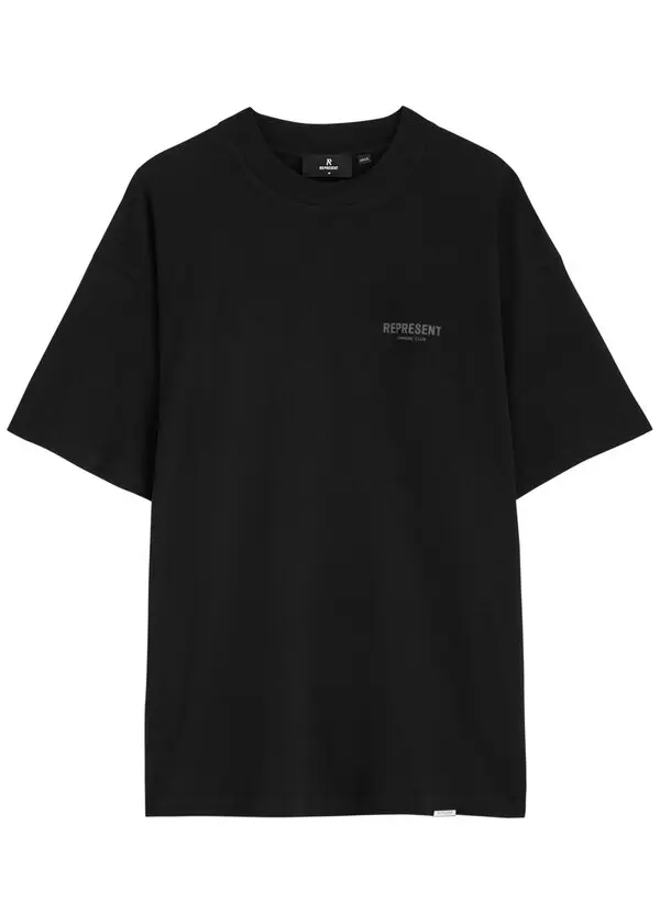 REPRESENT Owners Club Logo Cotton T-shirt - Black