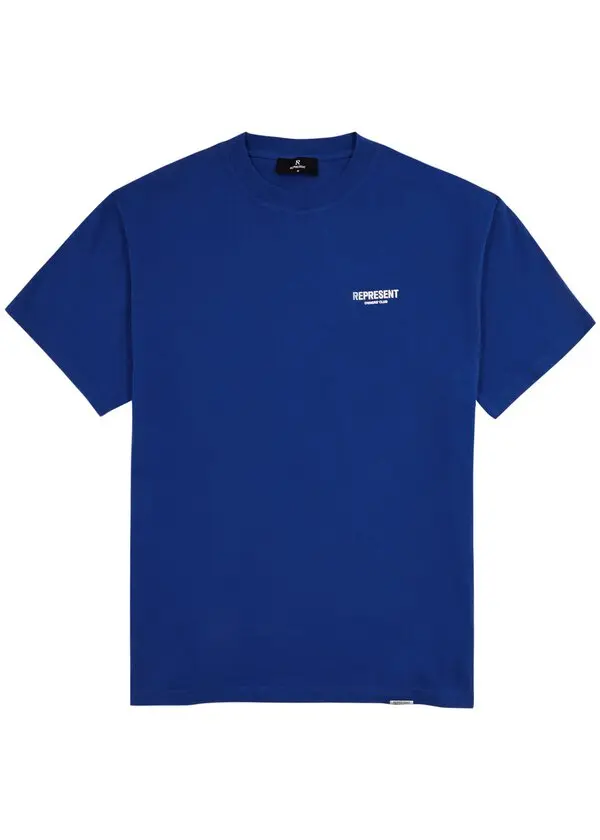 REPRESENT Owners Club Logo Cotton T-shirt - Blue