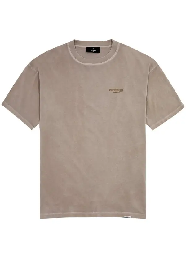 REPRESENT Owners Club Logo Cotton T-shirt - Brown