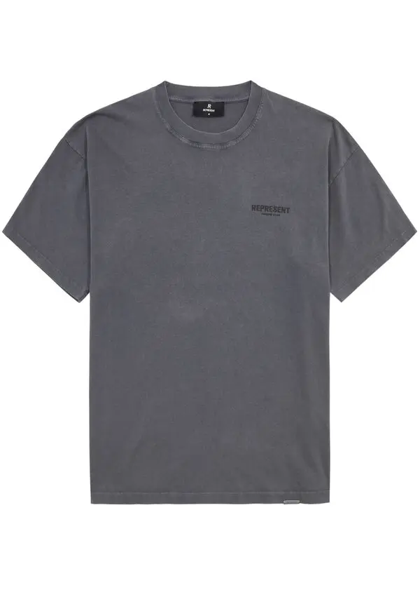 REPRESENT Owners Club Logo Cotton T-shirt - Grey