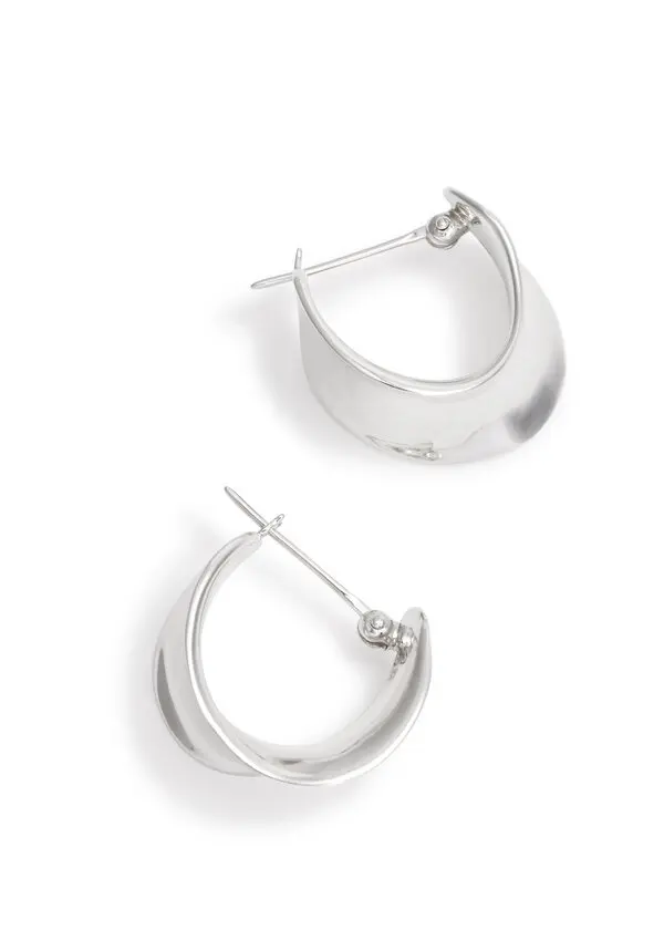 Agmes Laila Mini Sterling Hoop Earrings