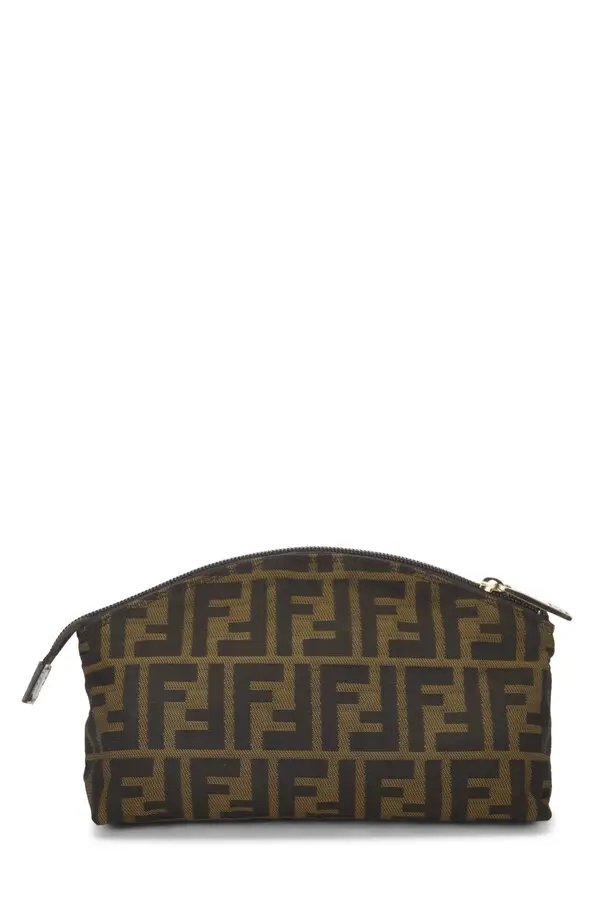 Fendi Zucca Canvas Pouch - Brown
