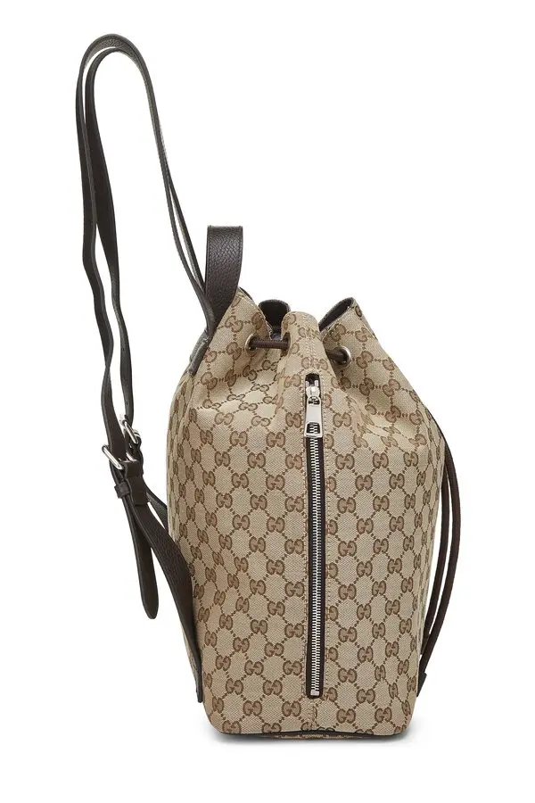 Gucci Original Gg Canvas Drawstring Backpack