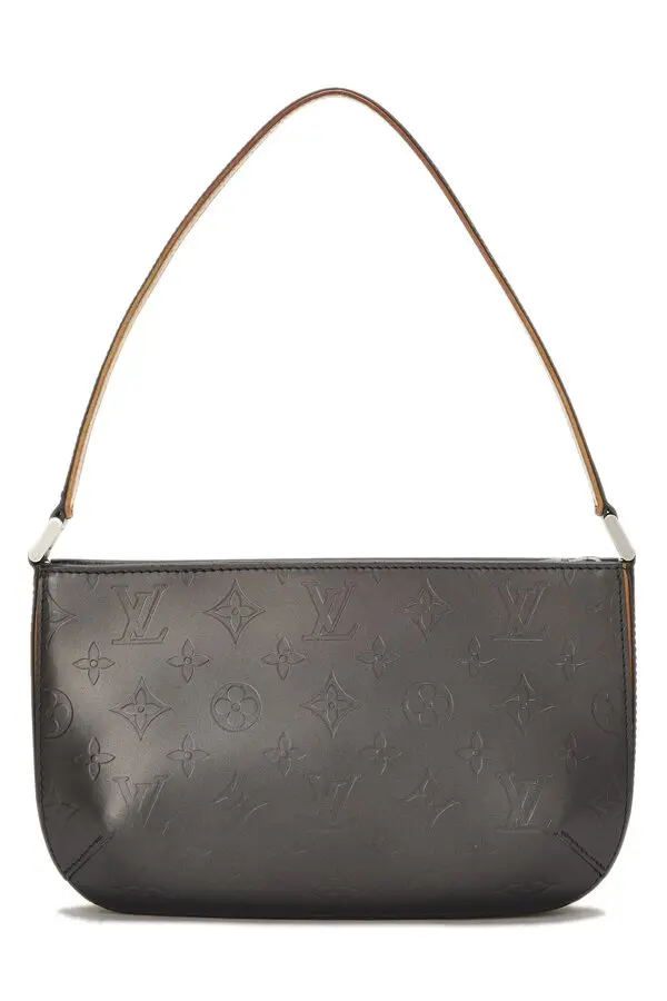 LOUIS VUITTON Monogram Vernis Mat Fowler Shoulder Bag - Grey