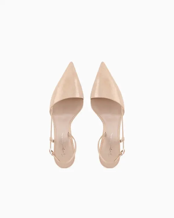 Giorgio Armani Laminated Suede Slingbacks - Pink