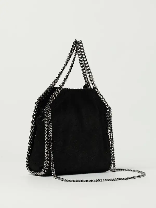 Stella McCartney Falabella Alter Mat Handbag With Chain Trim - Black