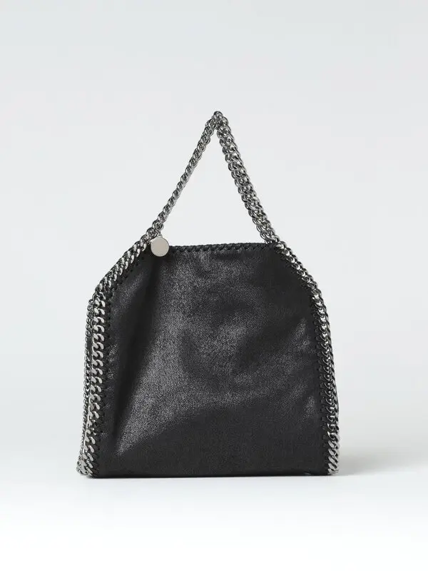 Stella McCartney Falabella Alter Mat Handbag With Chain Trim - Black