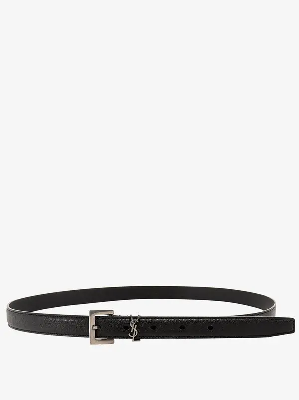 Saint Laurent Leather Belt - Black