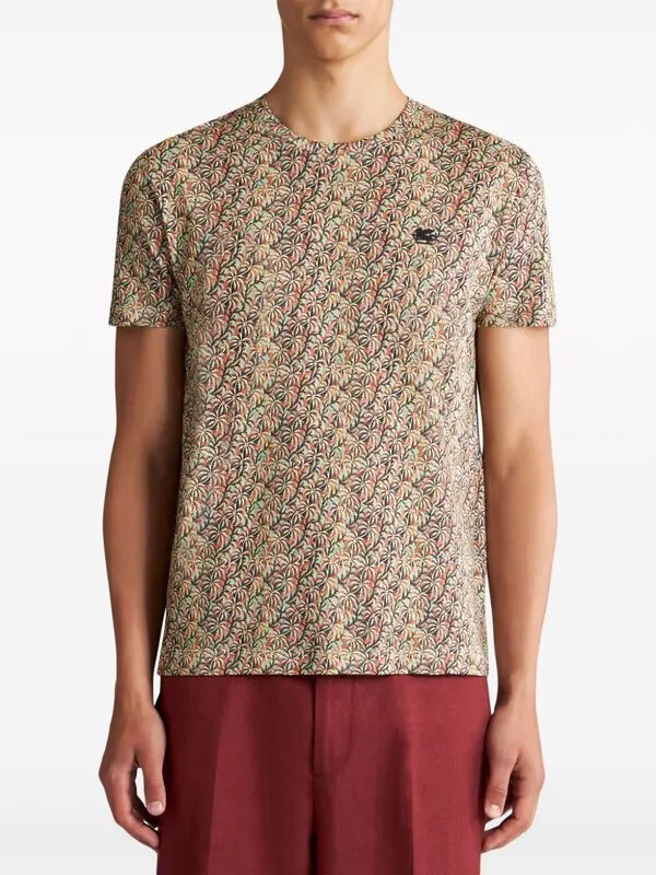 Etro Palm Tree-print Cotton T-shirt