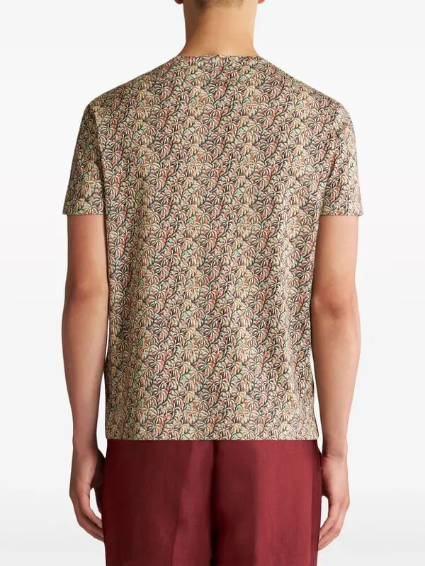 Etro Palm Tree-print Cotton T-shirt