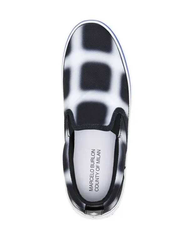 COUNTY OF MILAN Marcelo Burlon Geometric-pattern Slip-on Sneakers
