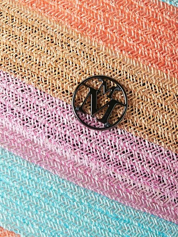 MAISON MICHEL Souna Striped Bucket Hat - Pink