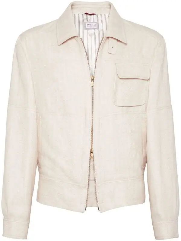 Brunello Cucinelli Spread-collar Bomber Jacket