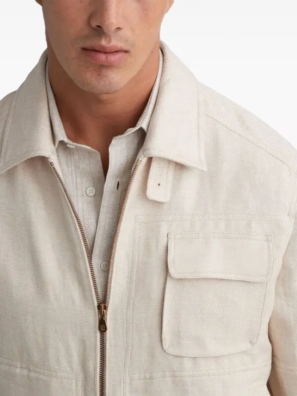 Brunello Cucinelli Spread-collar Bomber Jacket