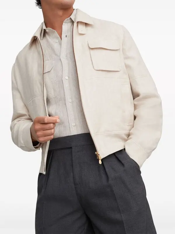 Brunello Cucinelli Spread-collar Bomber Jacket