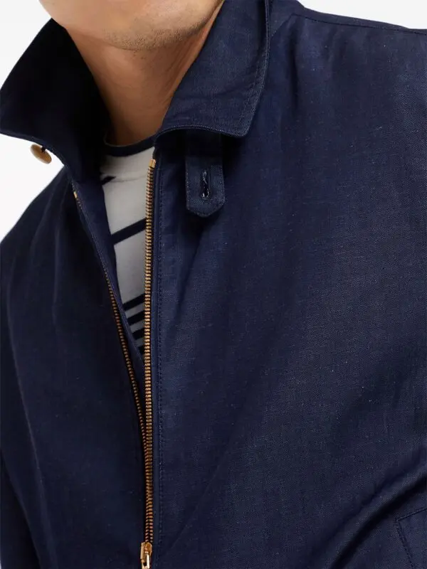 Brunello Cucinelli Spread-collar Bomber Jacket - Blue