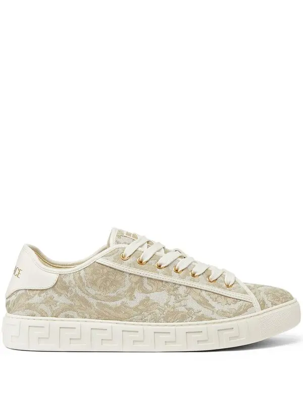 Versace Greca Jacquard Sneakers - Neutrals