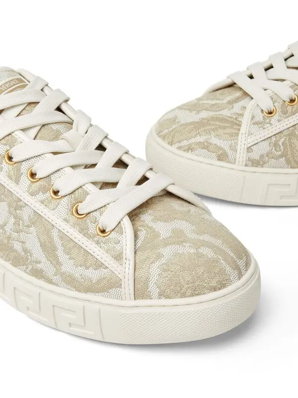 Versace Greca Jacquard Sneakers - Neutrals