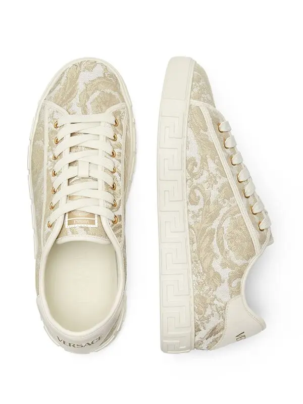 Versace Greca Jacquard Sneakers - Neutrals