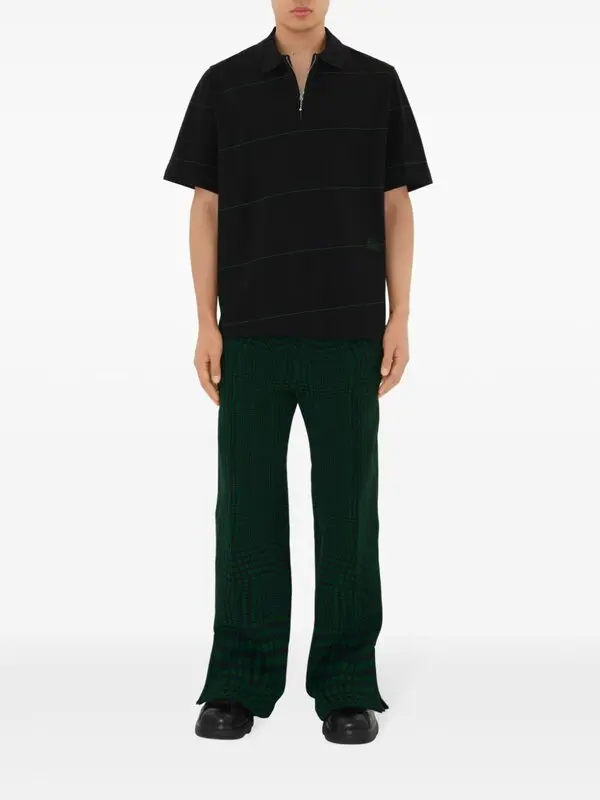 Burberry Logo-embroidered Striped Polo Shirt