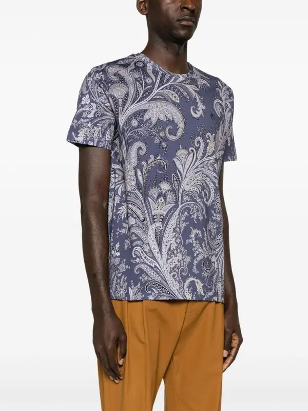 Etro Paisley-print Cotton T-shirt