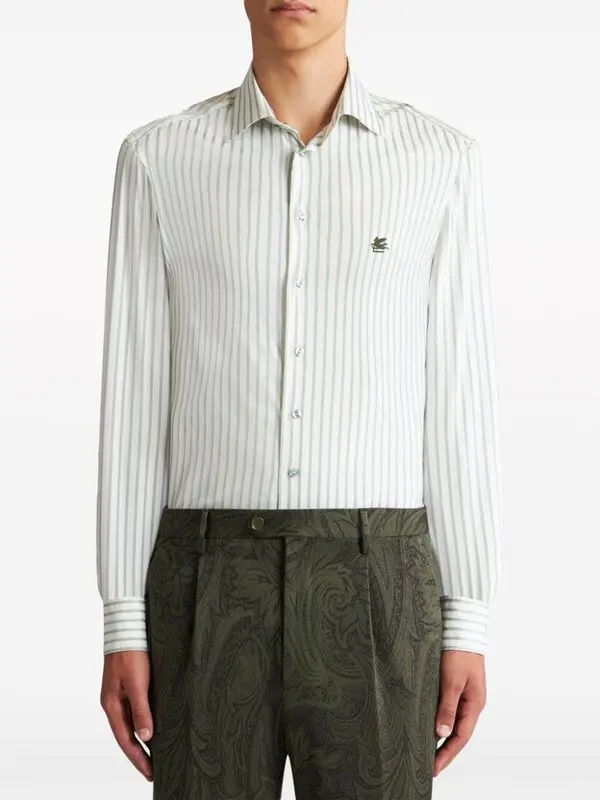 Etro Logo-embroidered Cotton Shirt