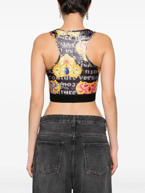 Versace Printed Cropped Top