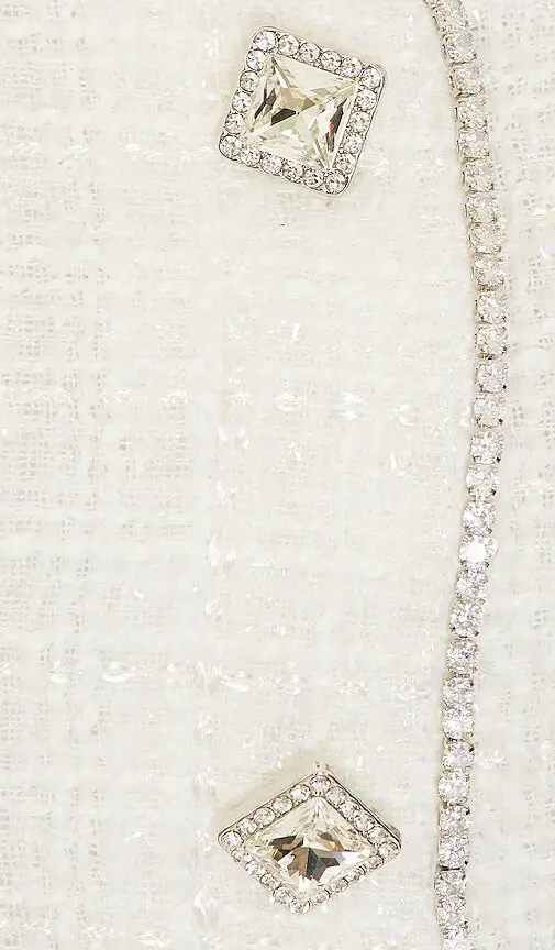 SAU LEE Annabelle Embellished Tweed Mini Dress