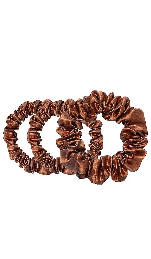 Slip Midi & Large Scrunchie Set Of 3 - Auburn
